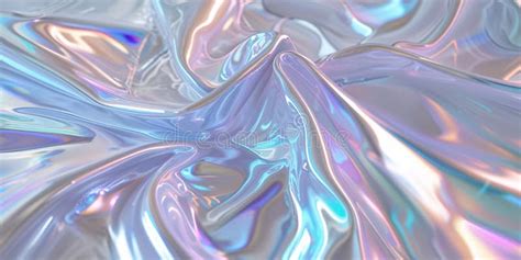 Abstract Holographic Metal Texture With Shifting Colors For Futuristic