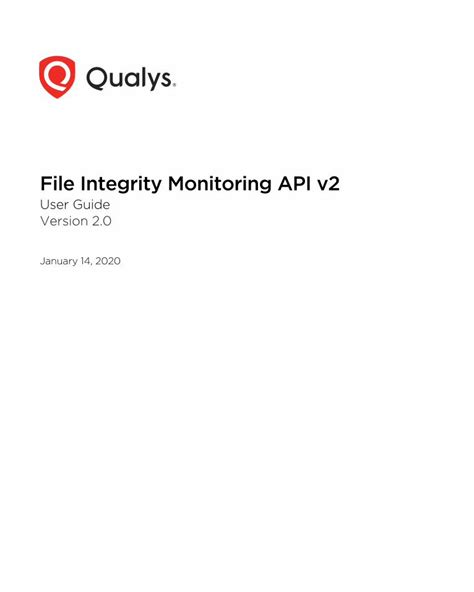 pdf qualys file integrity monitoring api v2 user guide · introduction