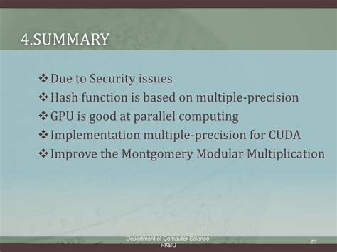 ppt implementation of multiple precision modular multiplication on