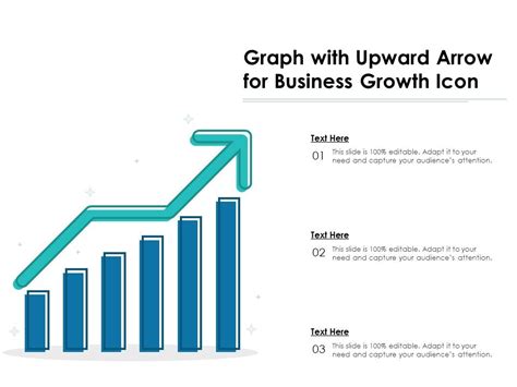 Graph With Upward Arrow For Business Growth Icon Ppt PowerPoint Presentation Gallery Summary PDF