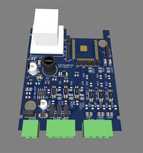 Esp32 Wroom 32d Ve W5500 Modül Io Kart Tasarımı Mese Iot