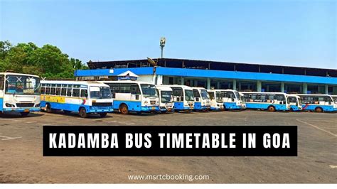 Kadamba Bus Timetable In Goa Ticket Price