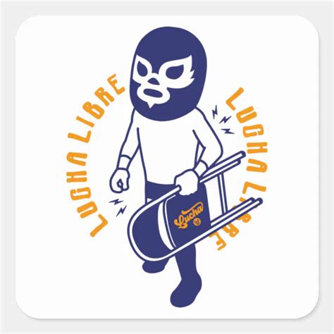 Lucha Libre131 Square Sticker Zazzle