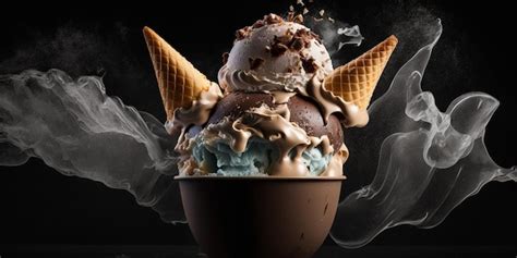 Premium Photo Elegant And Sophisticated Ice Cream Cup