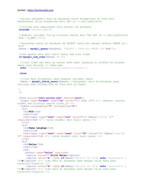 Membuat Crud Data Mahasiswa Dengan Php Mysqlipdf