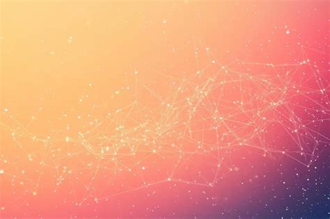 Abstract Geometric Network Background Soft Pink Orange Gradient Technology Innovation Premium