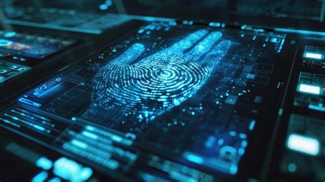 Biometric Security System Scanning Fingerprints For Access Control