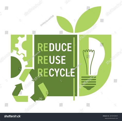 Reduce Reuse Recycle Slogan Environment Saving Stock Vector Royalty Free 2570797877 Shutterstock