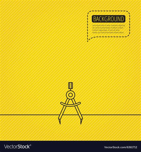Compasses Icon Measurement Dividers Sign Vector Image