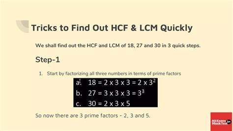 Quick Guide For HCF LCM PPTX