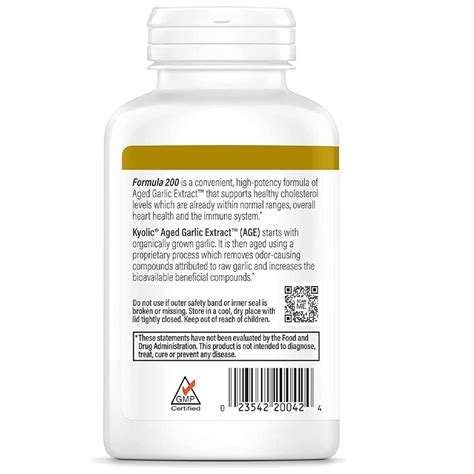 Kyolic Aged Garlic Extract Cardiovascular And Immune Reserve Formula 2