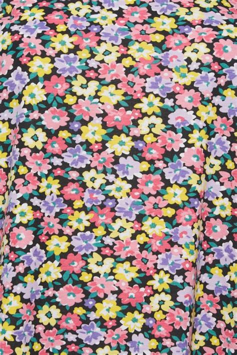 Yours Curve Plus Size Pink Floral Bar Back Vest Top Yours Clothing