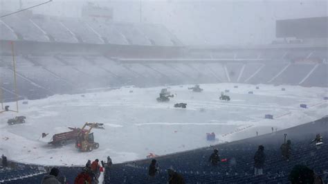 Buffalo Bills Fans Rally To Clear Snow Covered Highmark Stadium Ahead
