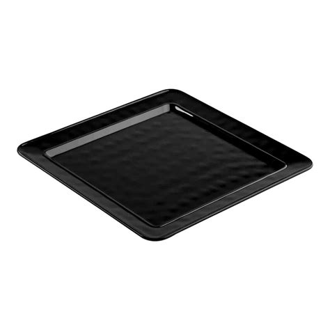 Tablecraft Ridge Collection 14 X 14 Black Square Melamine Platter