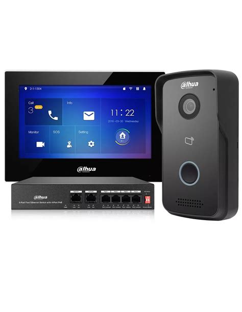 Dahua Black 7inch Ip Video Intercom Villa Kit Dhi Ktp03 Dahua Black 7inch Ip Video Intercom Villa Kit Dhi Ktp03