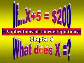PPT Applications Of Linear Equations PowerPoint Presentation Free Download ID 6315880