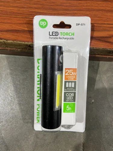 Plastic Portable Rechargeable LED Torch Light Battery Type Lithium