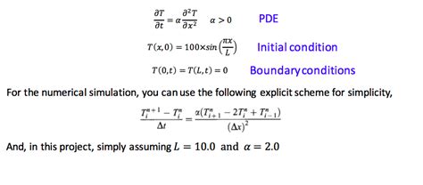 Write A Matlab Script To Solve The 1 D Unsteady Heat
