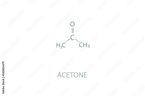 Acetone Molecular Skeletal Chemical Formula Stock Vector Adobe Stock