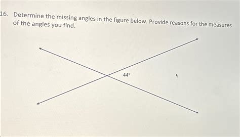 Solved Determine The Missing Angles In The Figure Below Chegg