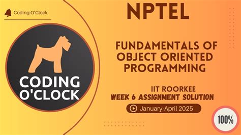 Nptel Fundamentals Of Object Oriented Programming Week 6 Assignment Solution Jan Apr 2025