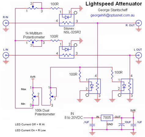 Audio Attenuator Schematic Voltage Controlled Attenuator Amp
