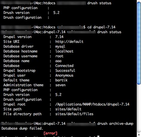Drush And Mysql Database With Mamp Connection Problem Drupal Answers