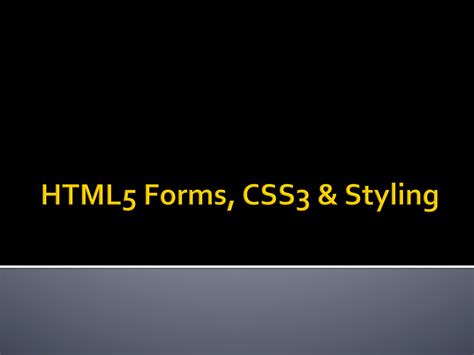 Html5 Inputs And Css3 Selectors Speaker Deck