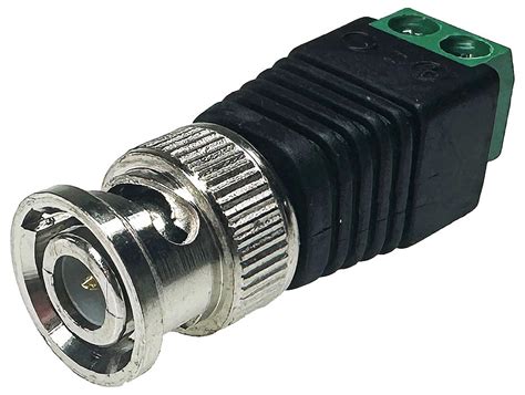 Bnc Plug To 2x Screw Terminal Block Adaptor Green Tiger Power
