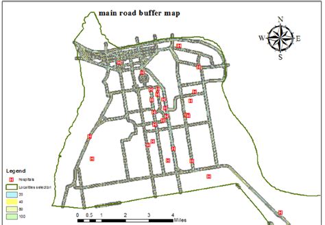 Main Road Buffer Figure 4 4 The Buffer Analysis Results Depict That