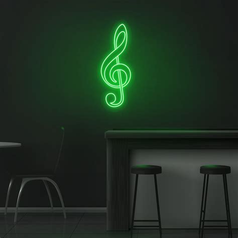 Treble Clef Neon Sign Lucky Green Artofit