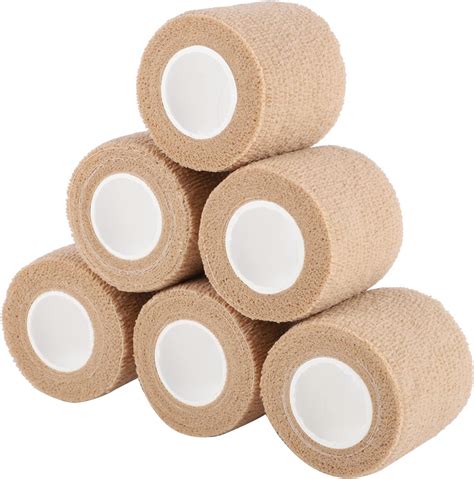 6 Rolls Self Adherent Cohesive Bandages 5 Cm X 45 M Non Woven