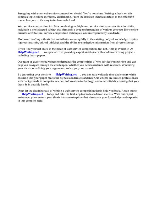 Web Service Composition Thesis Pdf World Wide Web Internet And Web