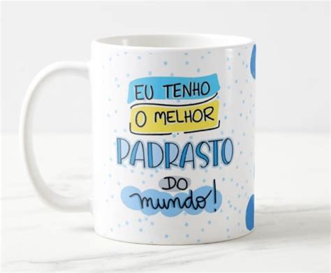 Caneca O Melhor Padrasto Do Mundo Presnete Dia Dos Pais Elo7