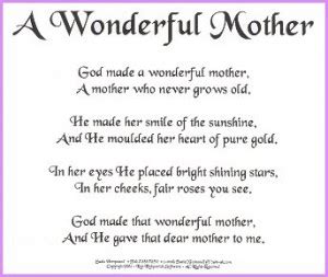 Beautiful Mother Poems And Quotes QuotesGram