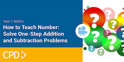 How To Teach Number In Year 1 Solve One Step Addition And Subtraction