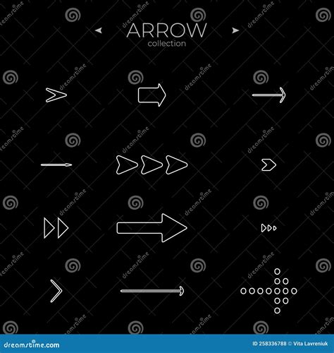 Line Arrow Icon Set Line Icons Collection Modern Vector Symbols Stock Vector Illustration