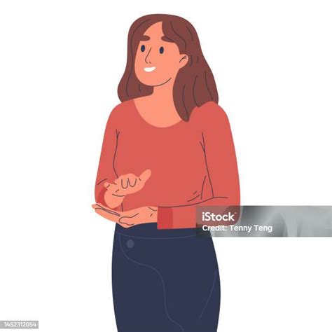 박수를 치는 여자 여성 캐릭터는 손뼉을 치고 인사를 하거나 축하하는 제스처로 웃는 사람 흰색 배경에 플랫 벡터 삽화를 한다