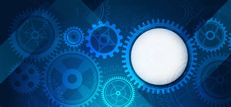 프레젠테이션을 위해 파란색 배경에 기어로 구성된 메커니즘입니다 과학 실험 프레젠테이션을 위한 톱니바퀴 미래 지향적 인 하이테크 개념 비즈니스 및 산업 인터넷 배너 0명에