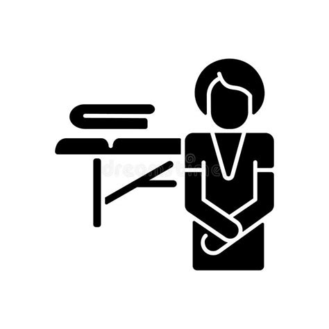 Massage Practitioner Black Glyph Icon Stock Vector Illustration Of