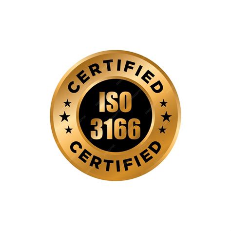 Médaille Standard Iso 3166 Codes Pays Signe Iso Vecteur Vecteur
