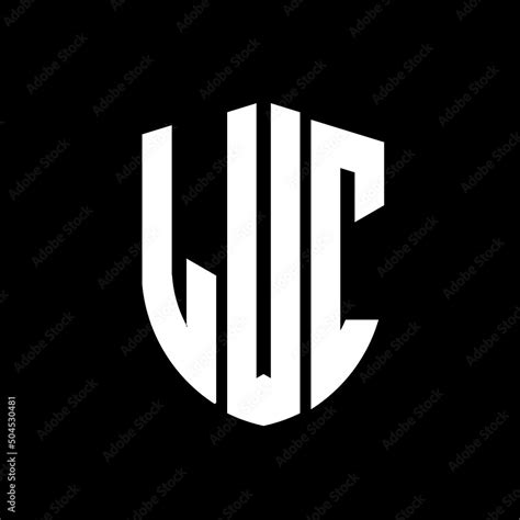 Lwc Letter Logo Design Lwc Modern Letter Logo With Black Background Lwc Creative Letter Logo