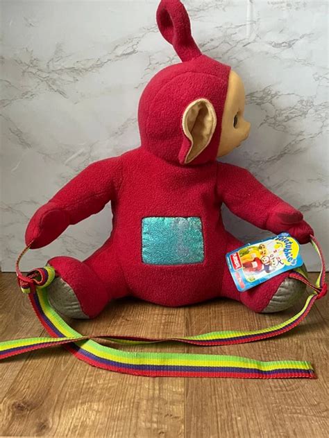 Teletubbies Red Telly Tubby Po Backpack Bag With Zip Vintage 1996 Tagged £3299 Picclick Uk