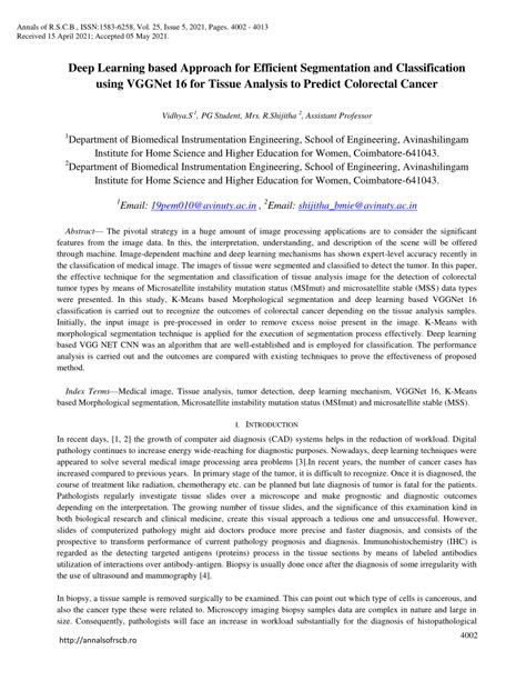 Pdf Deep Learning Based Approach For Efficient Segmentation And Classification Using Vggnet 16