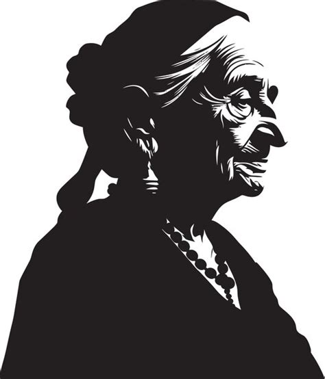 Premium Vector Senior Elegance Monochromatic Grandmother Insignia