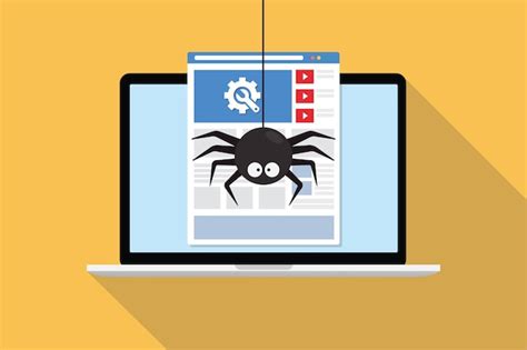 Premium Vector Web Crawler Crawling Website Data Server On Computer