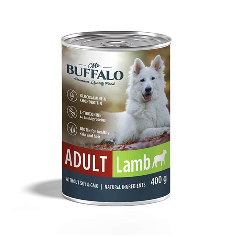 Влажный корм для взрослых собак Mr.Buffalo (Мистер Баффало) ADULT ...
