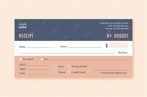 Free Vector Flat Design Receipt Book Template