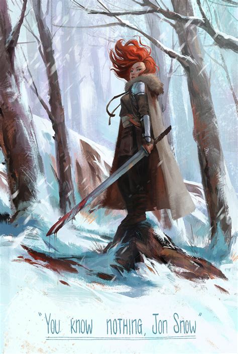 Game Of Thrones Ygritte Fan Art You Know Nothing Jon Snow — Geektyrant
