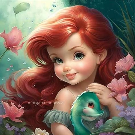 Pin By Mitsuki Brine On Little Disney Princess Disney Art Mermaid